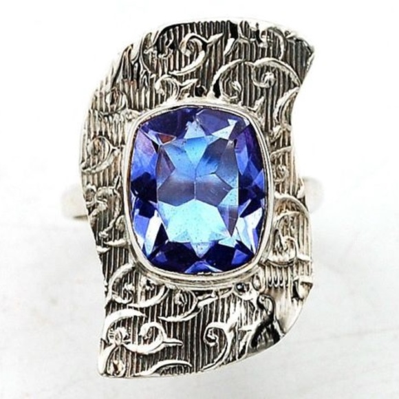 Jewelry | 4ct Color Changing Alexandrite 925 Silver Ring 7 | Poshmark